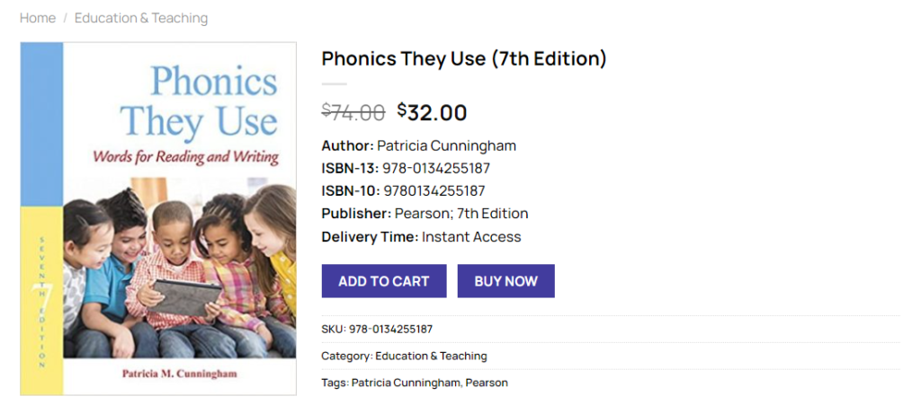 (PDF) Phonics They Use 7th Edition - Patricia Cunningham - 9780134255187