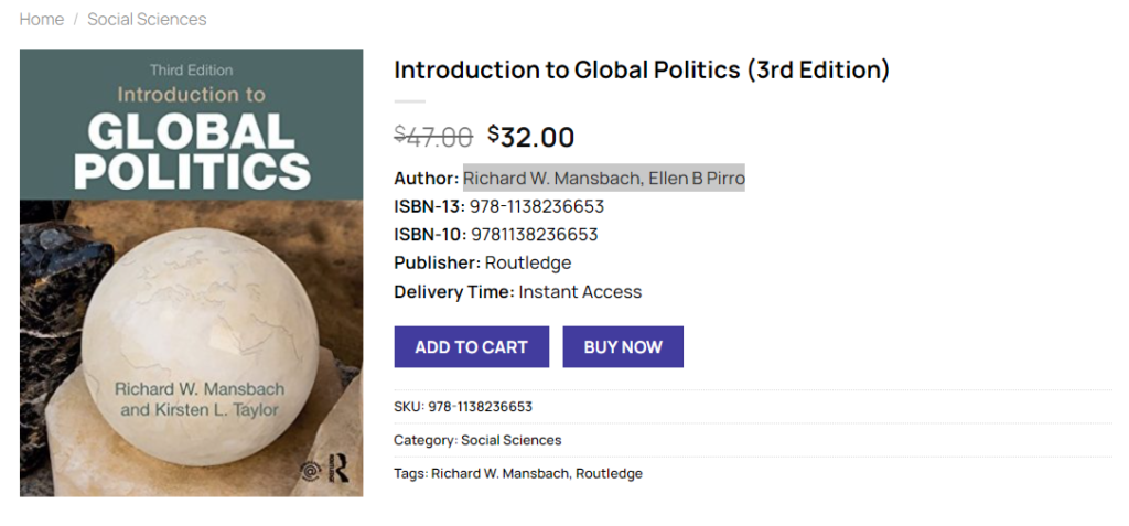 (PDF) Introduction to Global Politics (3rd Edition) - Richard W. Mansbach