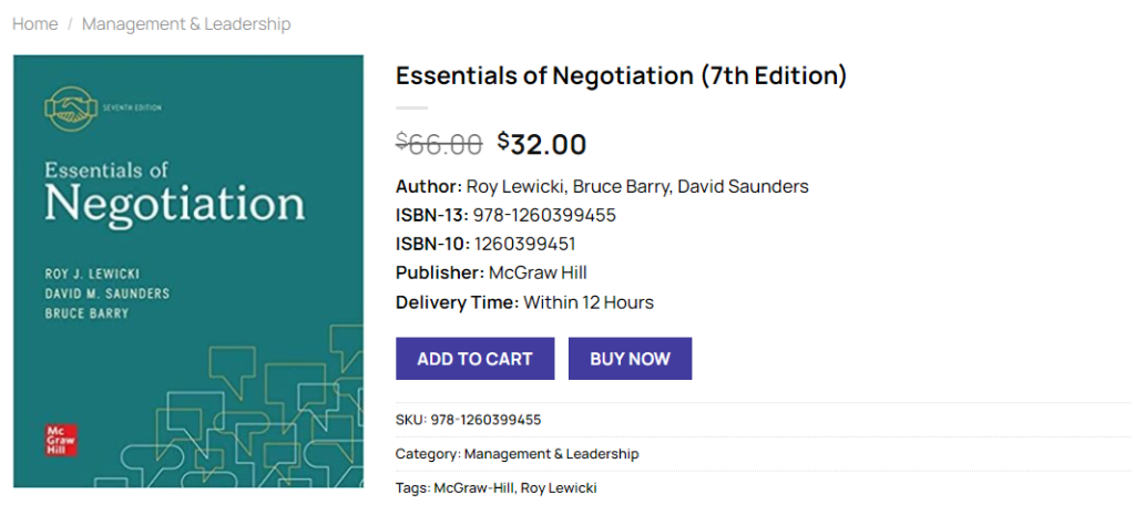 (PDF) Essentials of Negotiation (7th Edition) - Roy Lewicki, Bruce Barry