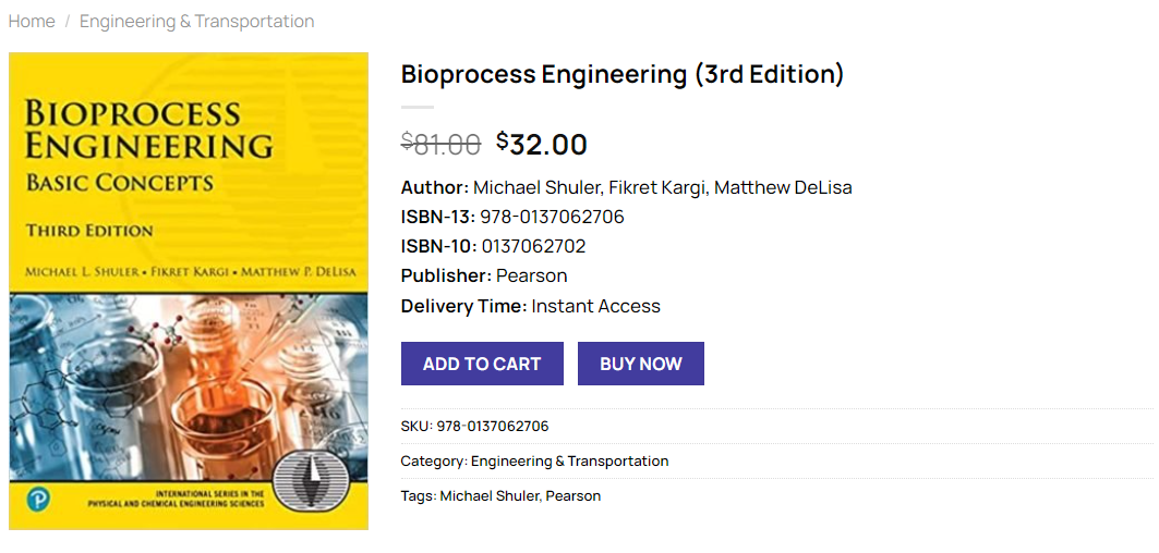 (PDF) Bioprocess Engineering (3rd Edition) - Michael Shuler (PDF) Bioprocess Engineering (3rd Edition) - Michael Shuler