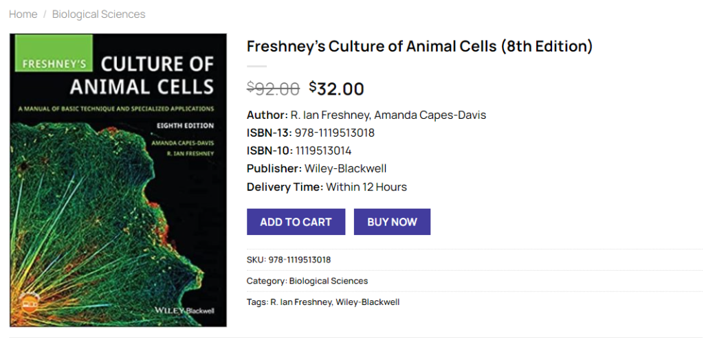 (PDF) Freshney’s Culture of Animal Cells (8th Edition) - R. Ian Freshney