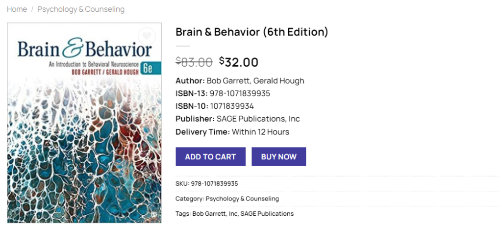 (PDF) Brain & Behavior (6th Edition) - Bob Garrett, Gerald Hough