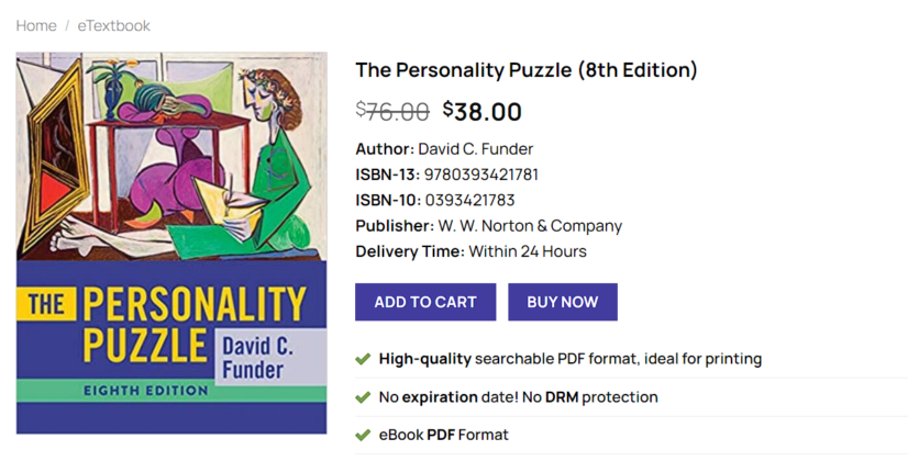 (PDF) The Personality Puzzle, 8th Edition - W. W. Norton