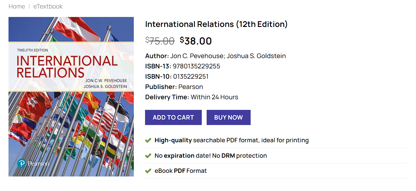 (PDF) International Relations, 12th Edition - Pearson