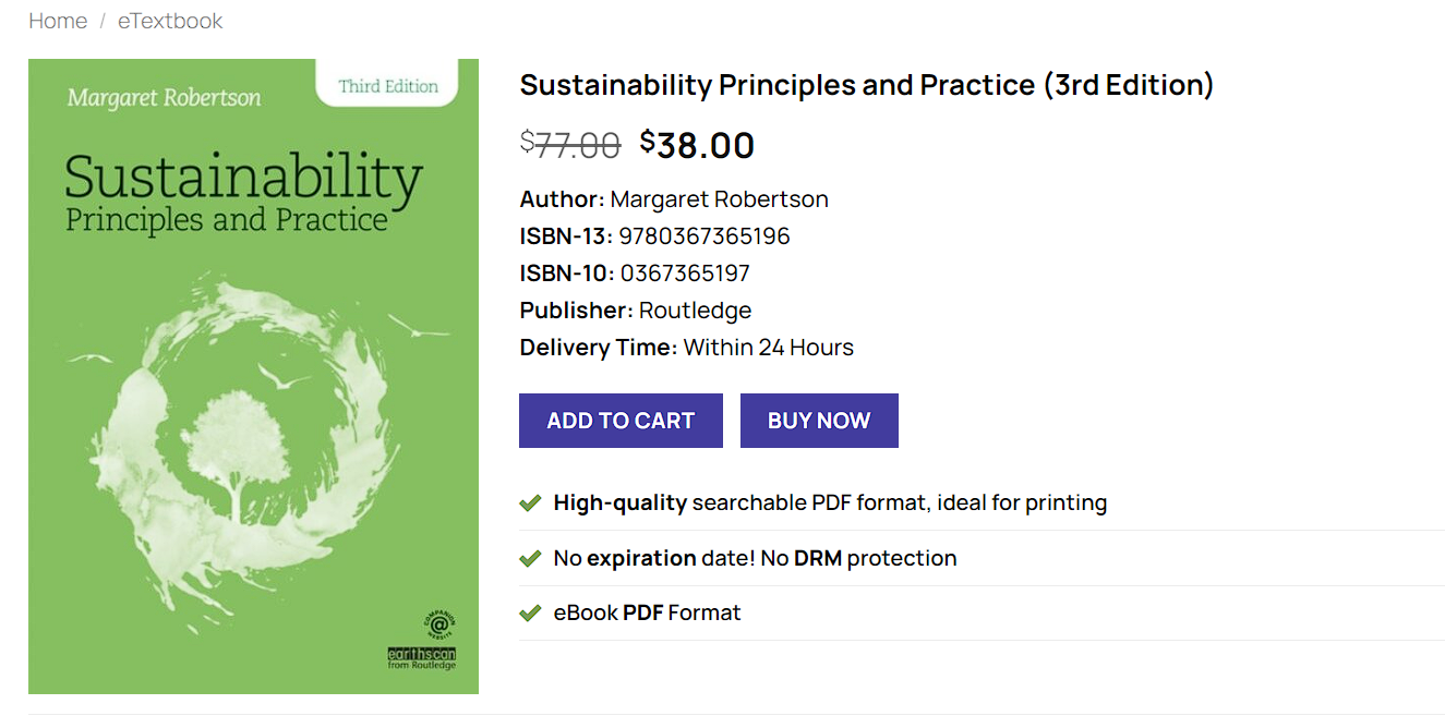 (PDF) Sustainability Principles and Practice, 3rd Edition - Routledge