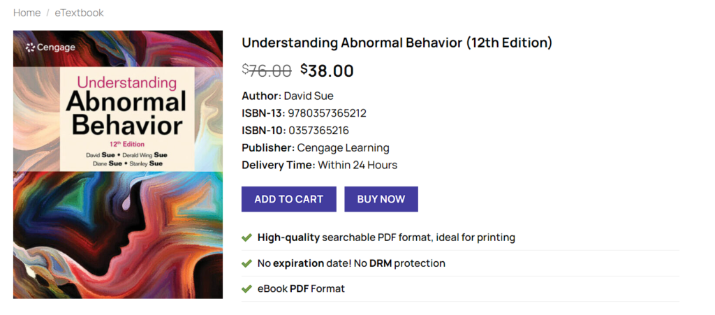 (PDF) Understanding Abnormal Behavior, 12th Edition - Cengage Learning